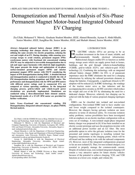 Pdf Demagnetization And Thermal Analysis Of Six Phase Permanent Magnet Motor Based Integrated