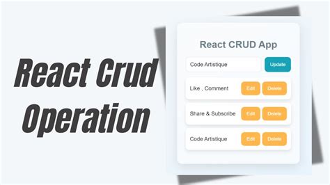 Crud Operation Using React Create Read Update Delete React Crud Youtube