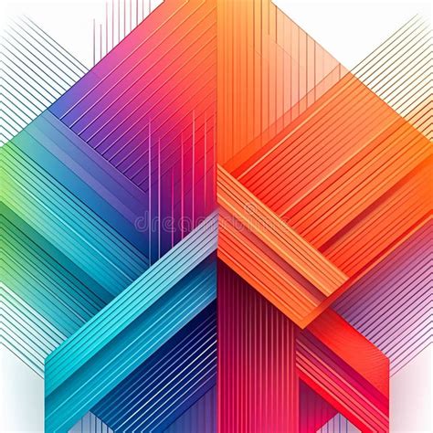 Abstract Geometric Patterns In Bold Contrasting Colors On White