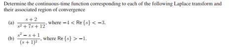 solved determine the continuous time function corresponding