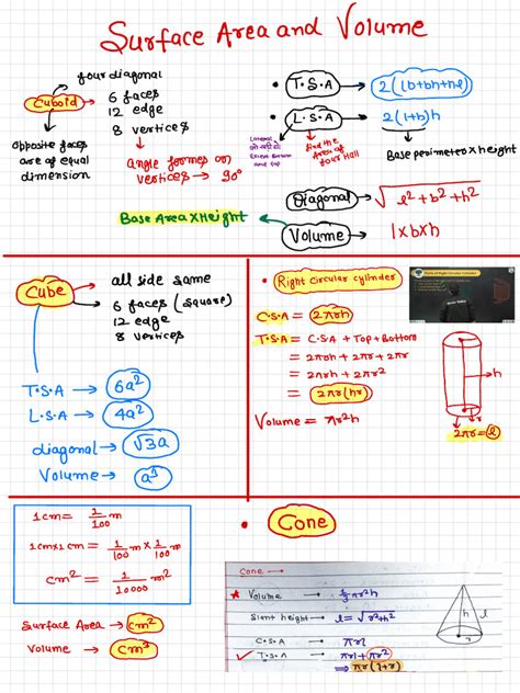 Surface Area And Volume Pdf Euclidean Geometry Physical Quantities