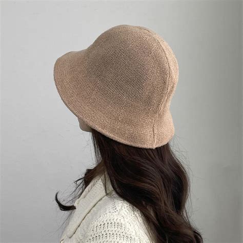 비러브드제이 데일리 무지 숏챙 와이어 봄 여름 니트 벙거지 모자 버킷햇 5color