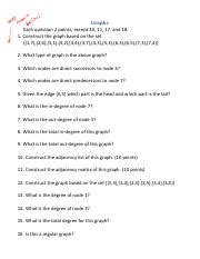 Graph Theory Analyzing Structures And Properties In Graphs Course Hero