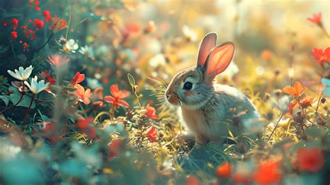 Bunny Flower Wallpapers Wallpaper Cave