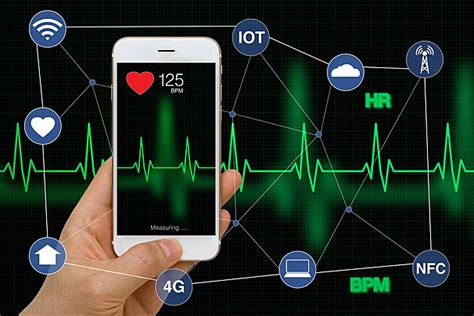 Conceptual Image Of Heart Rate Measurement Application In Smart Phone