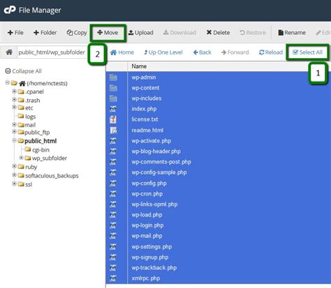 How To Move Wordpress From A Subfolder Process Of Moving Your