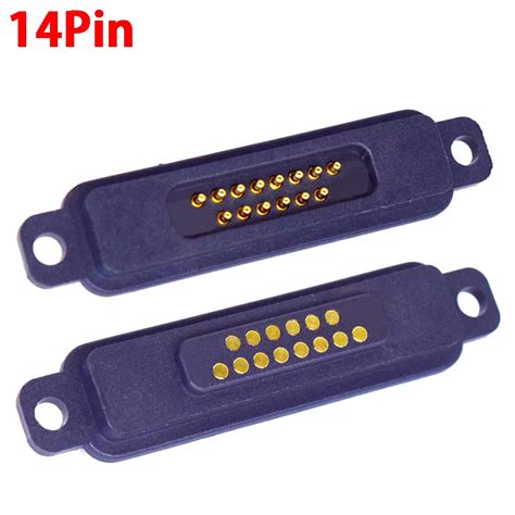 방수 Dc 마그네틱 포고 핀 커넥터 18 핀 포고핀 암 스프링 부하 Dc 전원 소켓 나사 구멍 1 개 2a 전기 장비 및 소모품