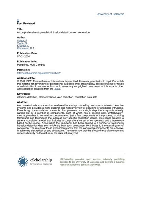 Pdf A Comprehensive Approach To Intrusion Detection Alert Correlation Dokumen Tips