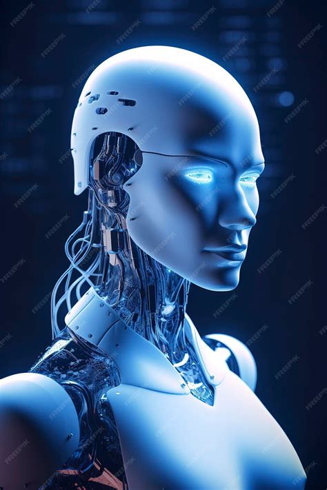 Chatgpt 생각하는 로봇 휴머노이드 로봇은 미래의 현대 기술 챗봇 지원 자동 대화에 직면 미래 디지털 기술 Ai 인공 지능 개념은 Ai를 생성합니다 프리미엄 사진