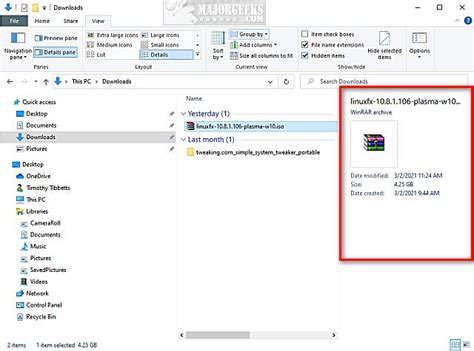 How To Show Or Hide Details Pane In File Explorer Majorgeeks