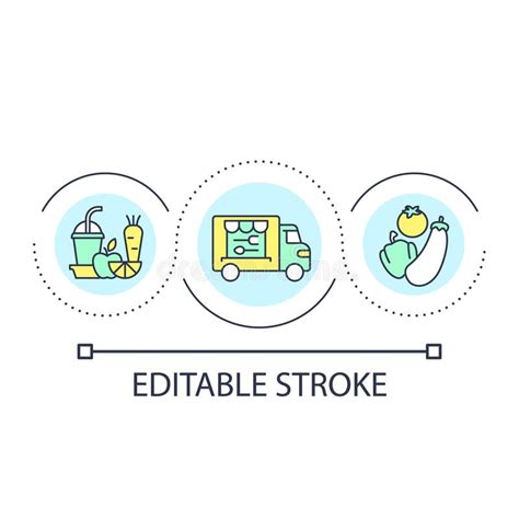 Food Delivery Concept Icon Customer Service Lunch Ordering Idea Thin Line Illustration Stock