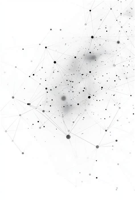 Network Of Dots Creating A Futuristic Connection On White Background Stock Illustration