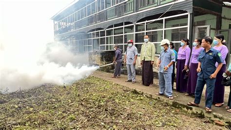 ဝါးခယ်မမြို့နယ်၌ သွေးလွန်တုပ်ကွေးရောဂါ ကြိုတင်ကာကွယ်ရေးအတွက် ခြင်ဆေးဖျန်းခြင်း လုပ်ငန်းများ ဆောင