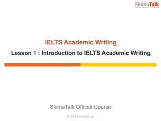IELTS Academic Writing Lesson 1 PDF