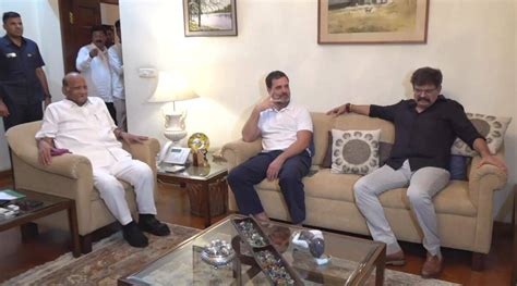 Amid Ncp Crisis Rahul Gandhi Meets Sharad Pawar India News The