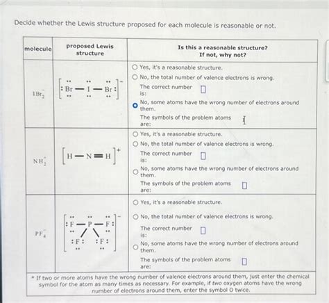 Solved Decide Whether The Lewis Structure Proposed For Each