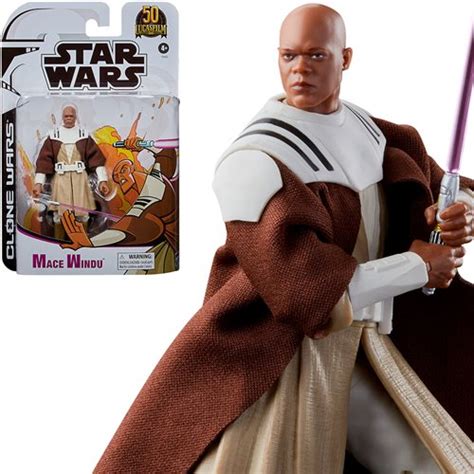 Star Wars The Black Series Clone Wars Mace Windu 6 Inch Action Figure