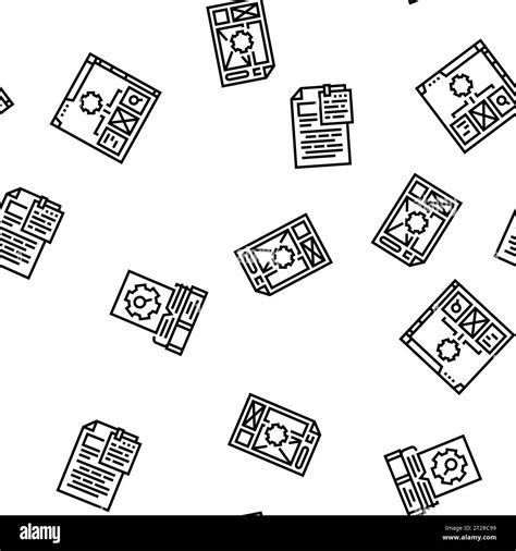 Technical Writer Doc Seamless Pattern Vector Stock Vector Image And Art