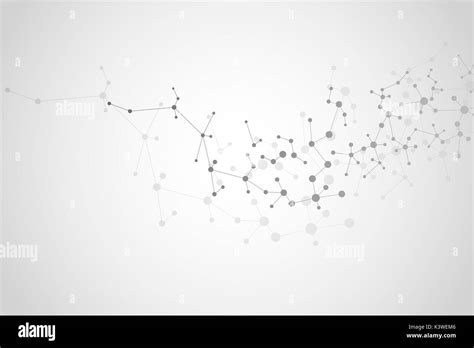 Molecule Structure Dna And Neurons Connected Lines With Dots Genetic