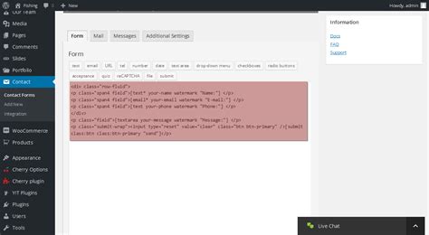 Wordpress Contact Form 7 Advanced Configuration Template Monster Help