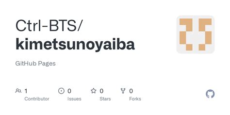 GitHub Ctrl BTS Kimetsunoyaiba GitHub Pages