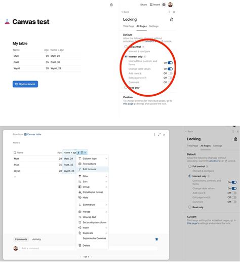 Locking Settings Dont Seem To Work Within A Canvas Coda Maker Community