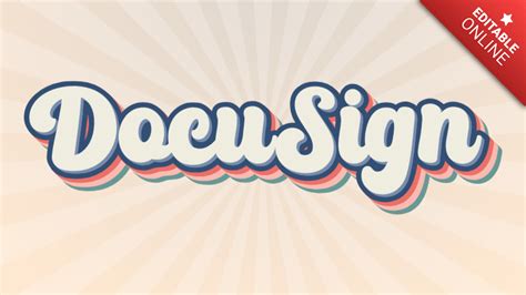 DocuSign Retro Style Text Effect Generator