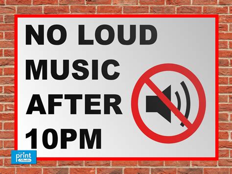 No Loud Sign