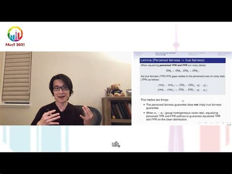 acm facct conference talk fair classification with group dependent label noise from association