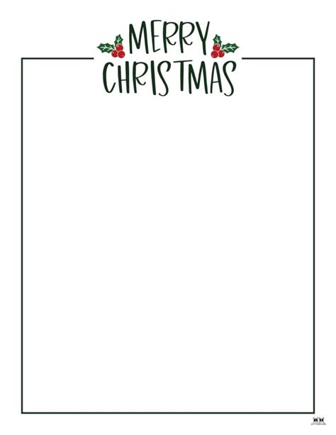 Free Printable Isolated Christmas Border