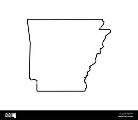 Arkansas State Map Us State Map Arkansas Outline Symbol Vector