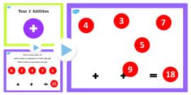 Year Adding Three One Digit Numbers Lesson Teaching Pack