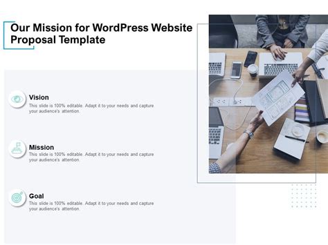 Our Mission For Wordpress Website Proposal Template Ppt Powerpoint Presenta