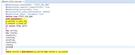 Cds View With Multiple Parameters Sapcodes