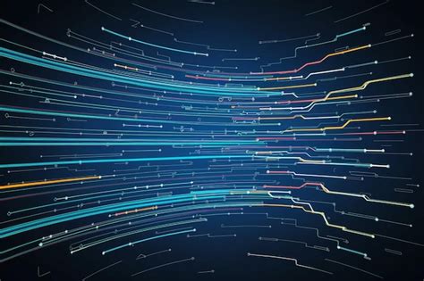 Abstract Digital Technology Background Big Data Visualization High