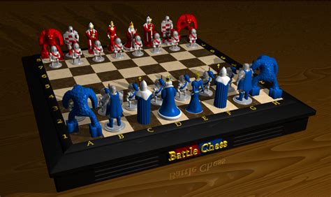 Obj File Battle Chess Deluxe Chessboard Set ♟️ ・model To Download And Obj File Battle Chess Deluxe Chessboard Set ♟️ ・model To Download And