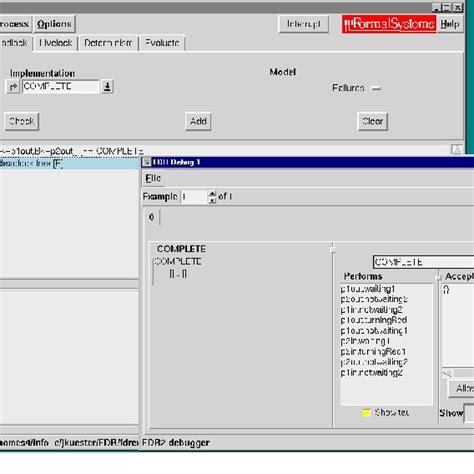 The Fdr Tool And A Trace To A Deadlock Download Scientific Diagram