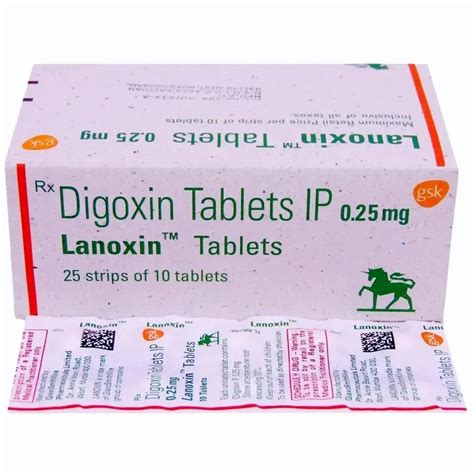 Digoxin Lanoxin 0 25 Mg At ₹ 50 Strip Nagpur Id 2856357047162