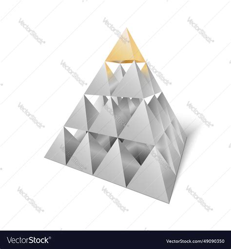 Stack Of Pyramids That Makes Another Pyramid Vector Image
