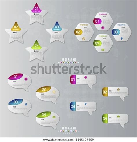 Vector Infographics Template Chart Diagram Web Stock Vector Royalty Free 1145126459