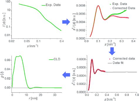 workflow of the fitting procedure first the saxs data are displayed