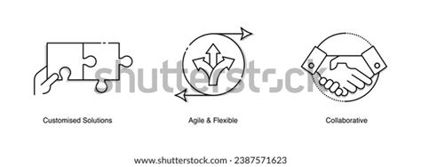 Empower Your Business Agile Flexible Customised Stock Vector Royalty