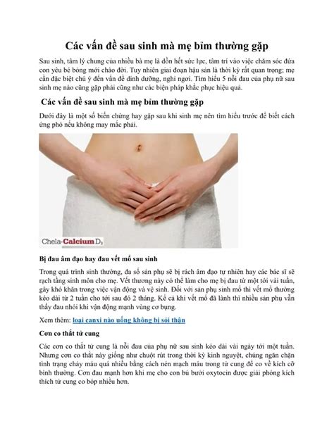 PPT Các vấn đề sau sinh mà mẹ bỉm thường gặp PowerPoint Presentation ID