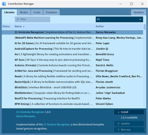 Processing 43 Contribution Manager Libraries Status Not Showing Installed Libraries W10