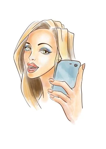 ᐈ Selfy Girl Royalty Free Selfie Girl Illustrations Download On