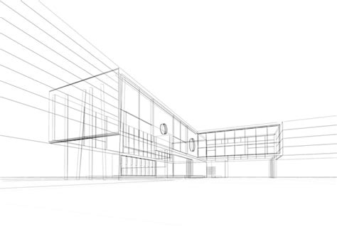 Premium Photo Architecture Blueprint 3d Rendering