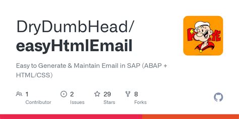 Github Drydumbhead Easyhtmlemail Easy To Generate And Maintain Email In Sap Abap Html Css