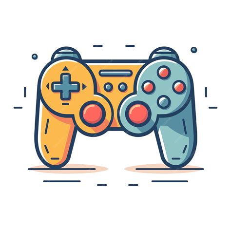 Premium Vector A Yellow Joystick With A Controller In A Square Design