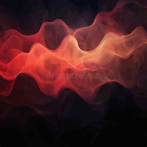 Dynamic Red And Orange Light Waves On Dark Background Stock Image Image Of Design Texture