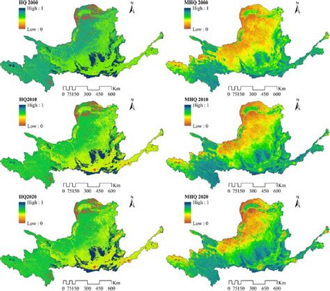 Habitat Quality Hq And Modified Habitat Quality Mhq In The Yrb In Download Scientific